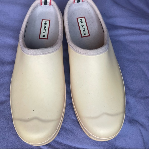 Hunter | Shoes | Hunter Beige Slipon Rain Clogs Footwear | Poshmark
